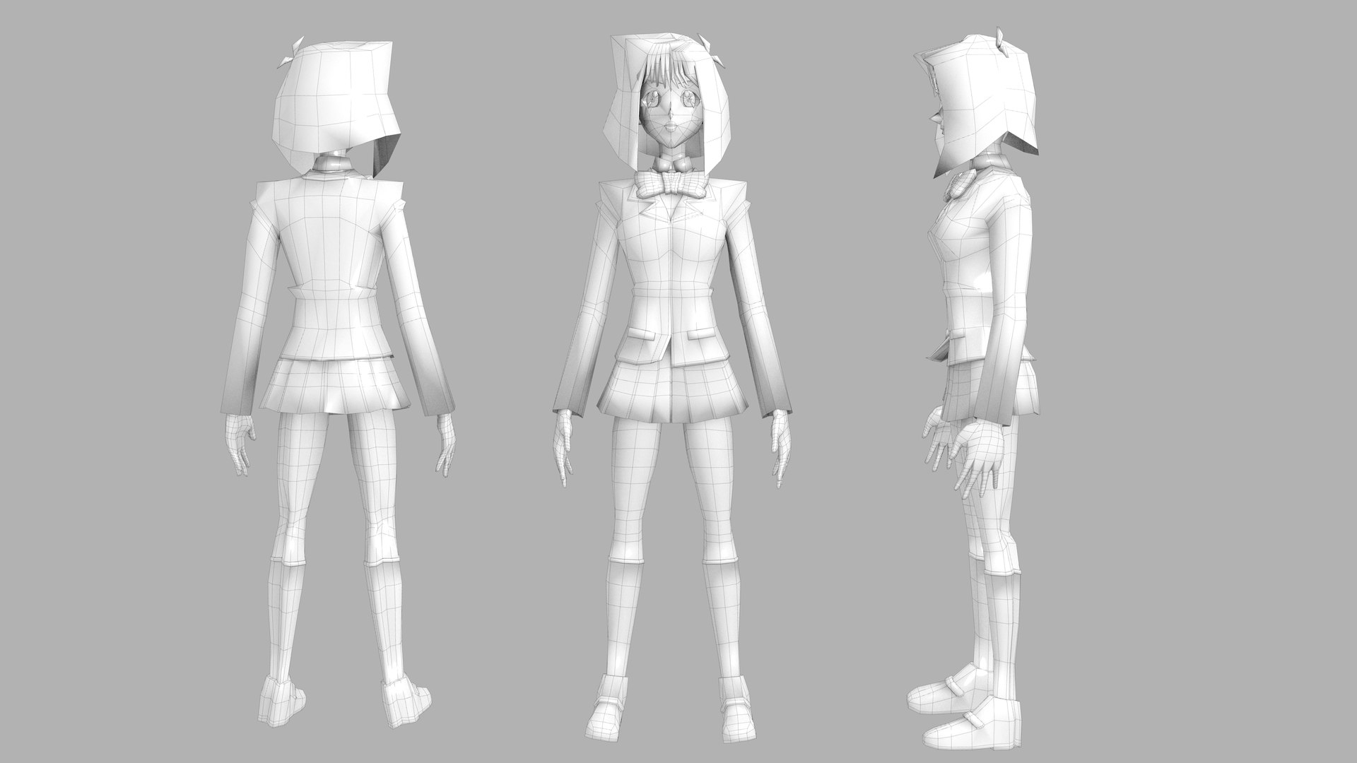 Tea Gardner Yugioh Anime Lowpoly Model 3D Model - TurboSquid 1952513