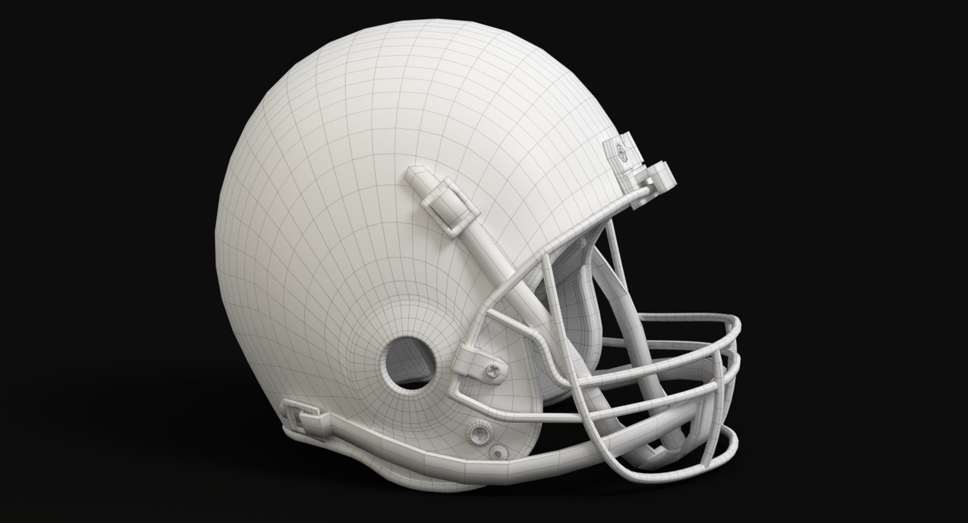3d football equipment helmet model