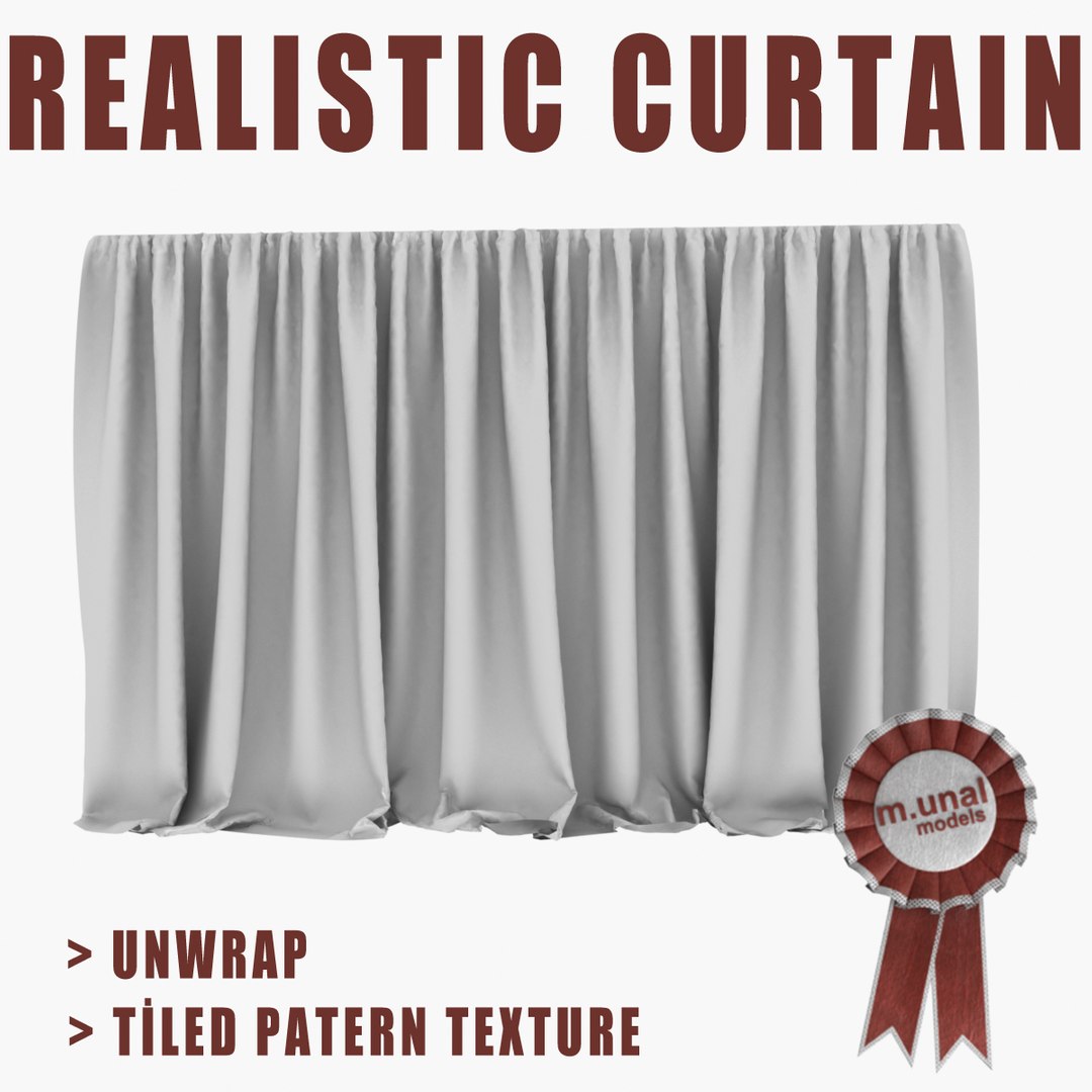 3d Realistic Curtain Model