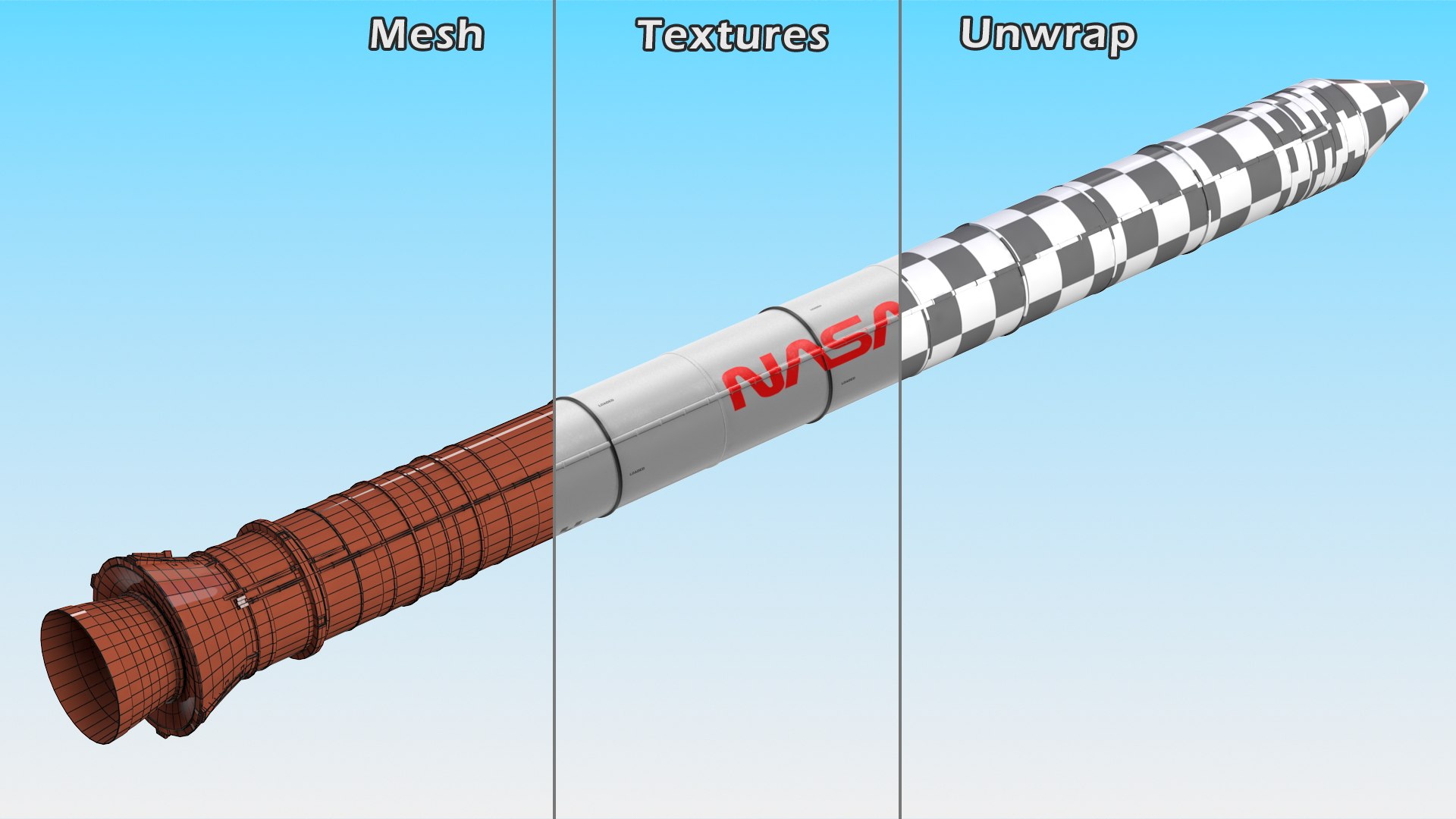 NASA Space Launch System Solid Rocket Booster 3D Model - TurboSquid 2051128