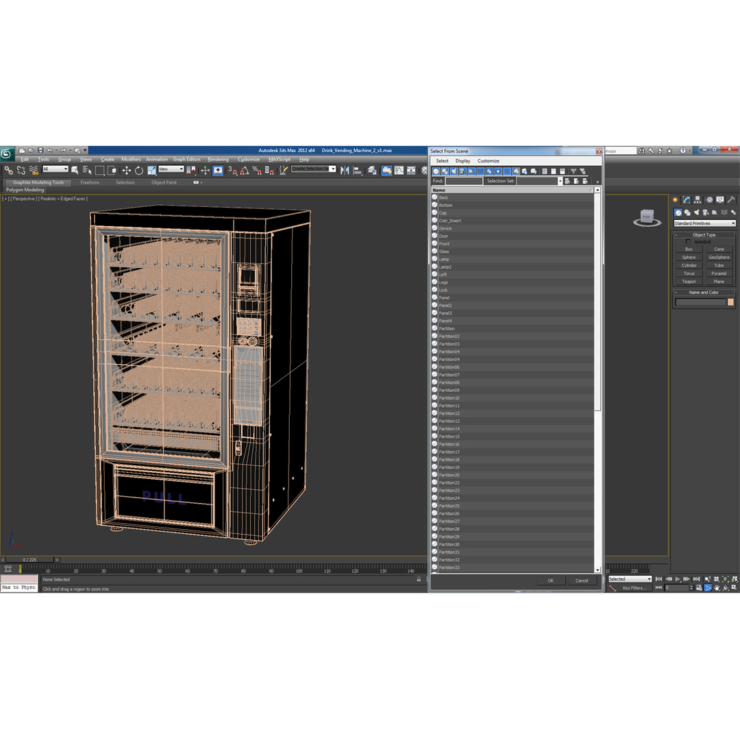 3d model drink vending machine 2