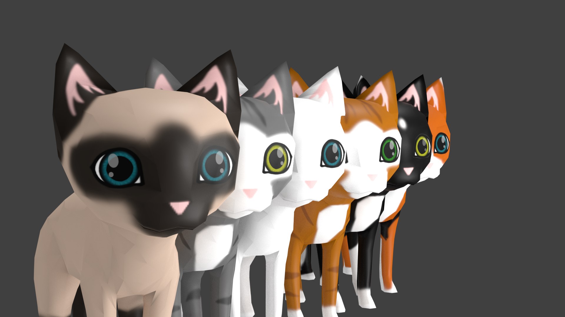 3D Cat Chibi - TurboSquid 1592230