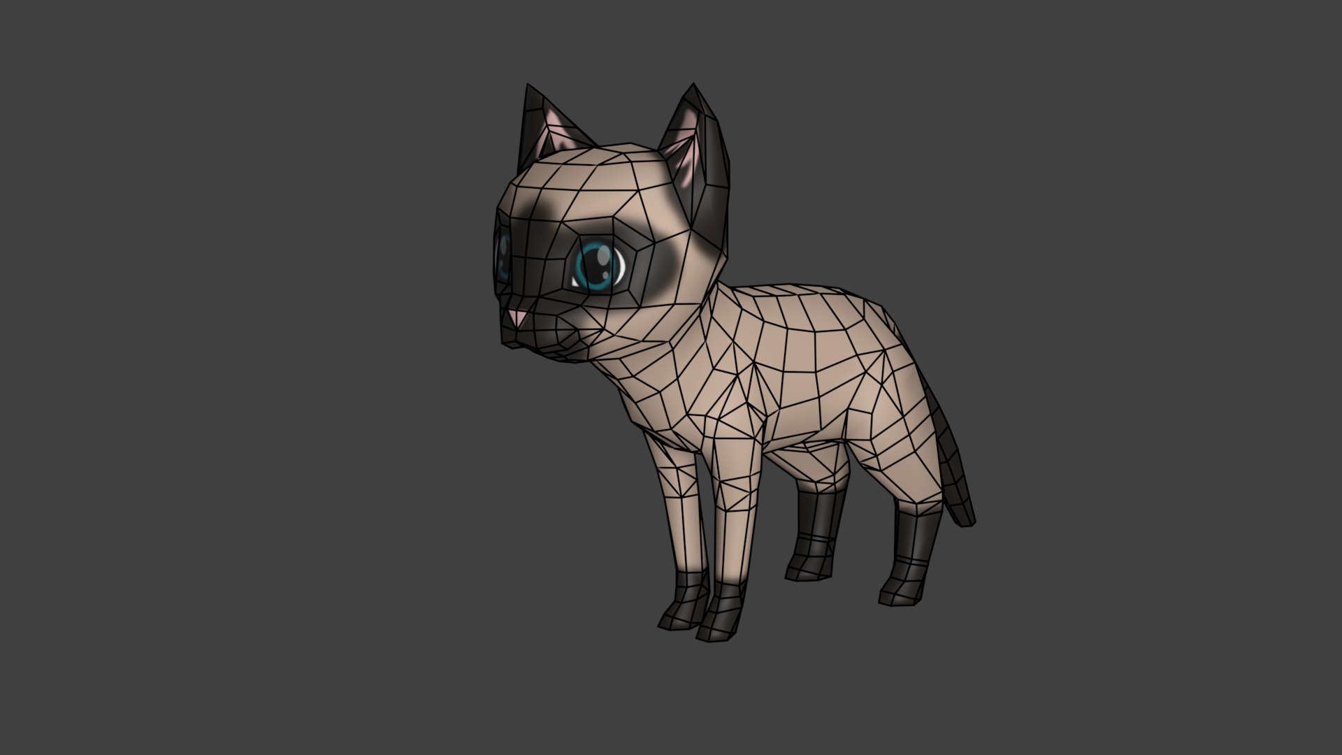 3D Cat Chibi - TurboSquid 1592230