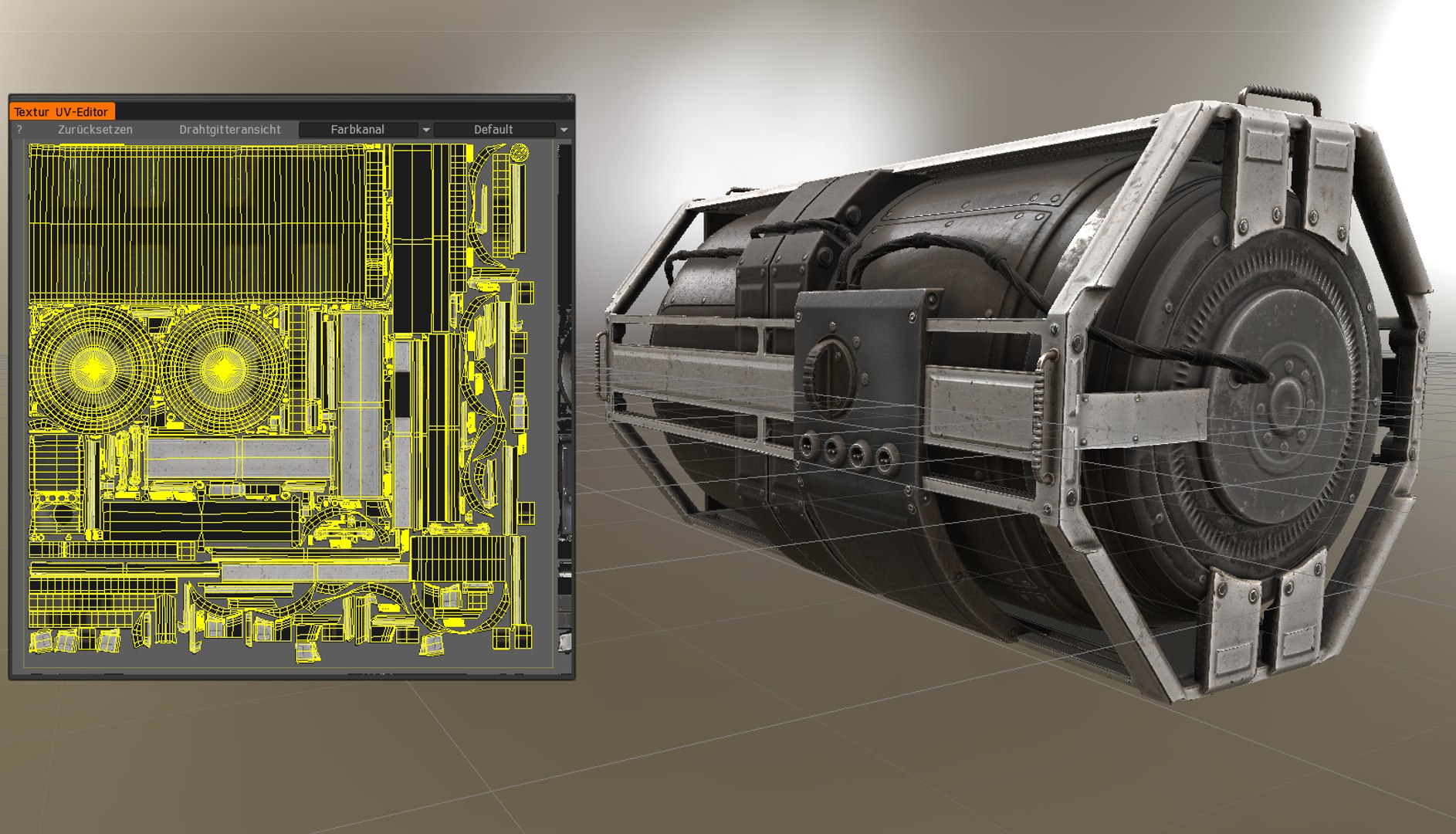 futuristic emergency backup generator 3d model
