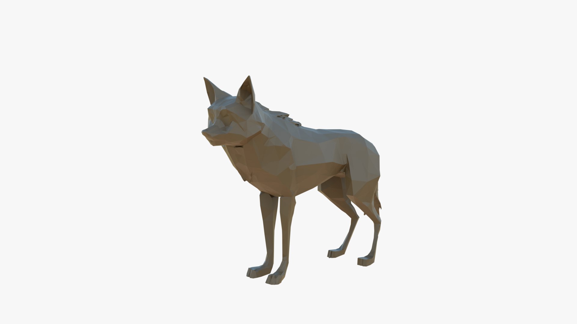 3D Wolf Low Poly Model - TurboSquid 2429816