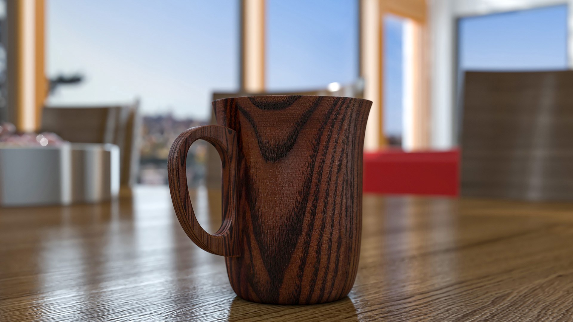 3D Wooden Mug Model - TurboSquid 1952284