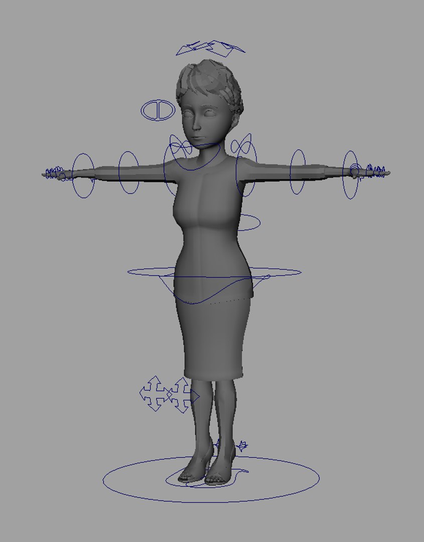 3D Female Rig Model - TurboSquid 1396064