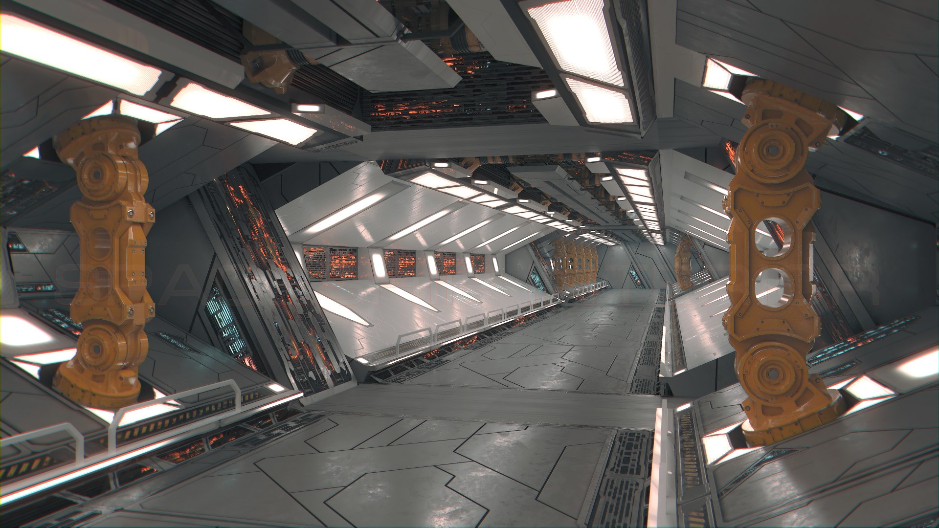 3D SpaceShip Interior 01 - TurboSquid 2070839
