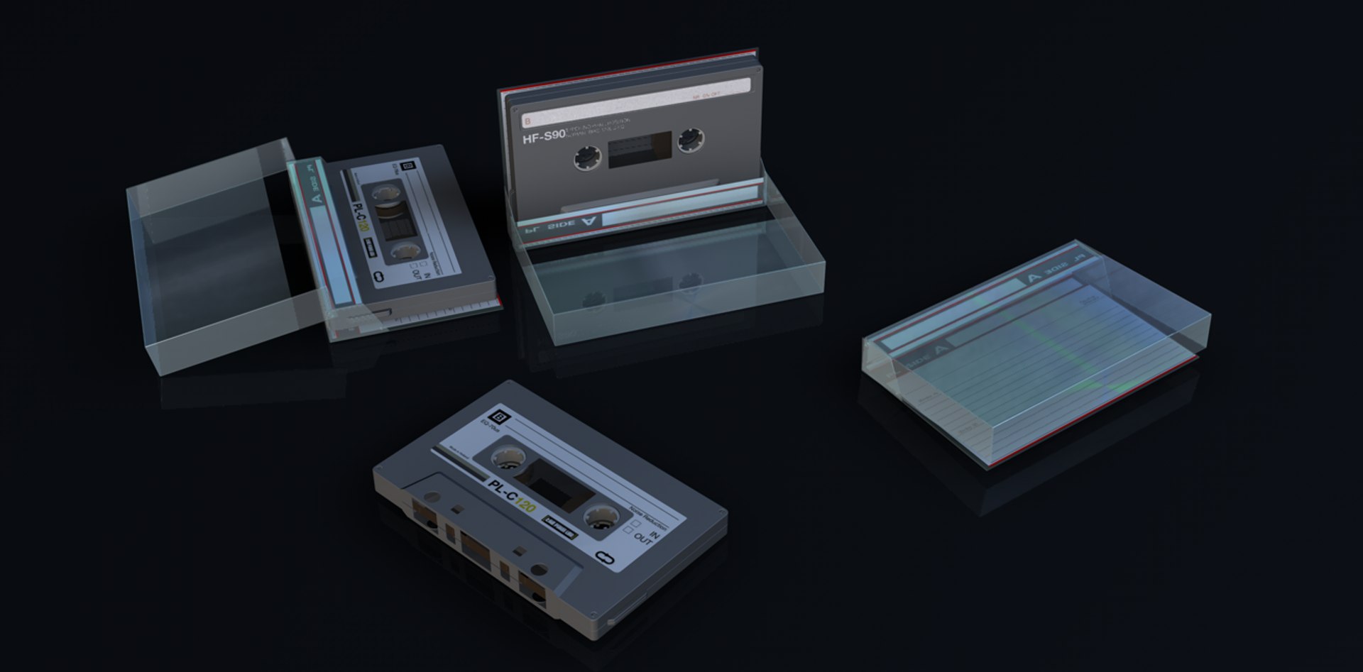 3d Obj Cassette Tape Case