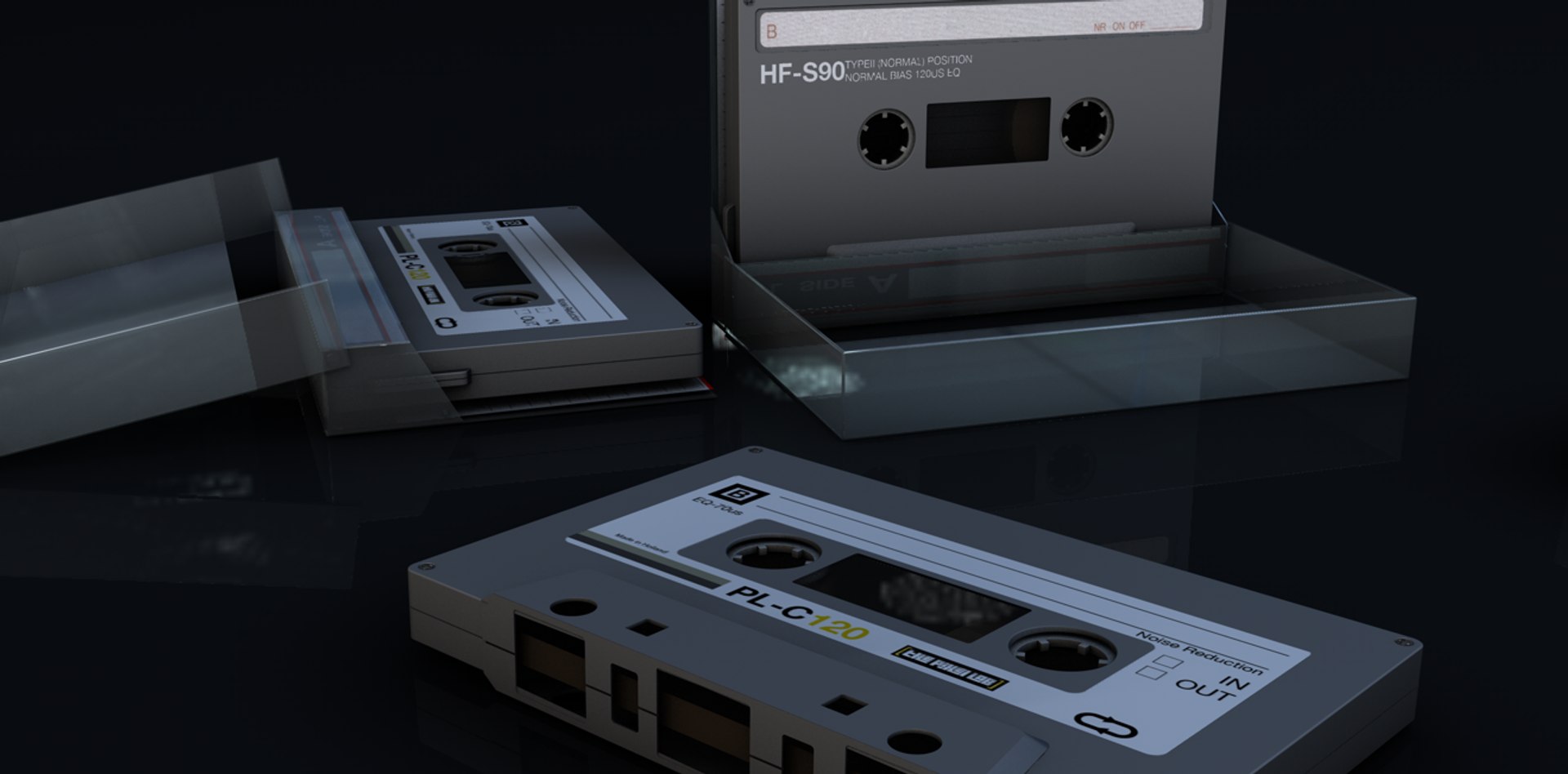 3d Obj Cassette Tape Case