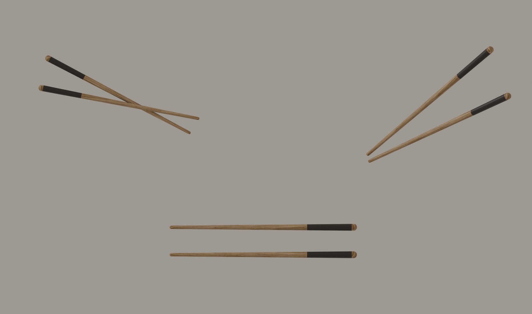 3D Chopsticks Model - TurboSquid 2133229
