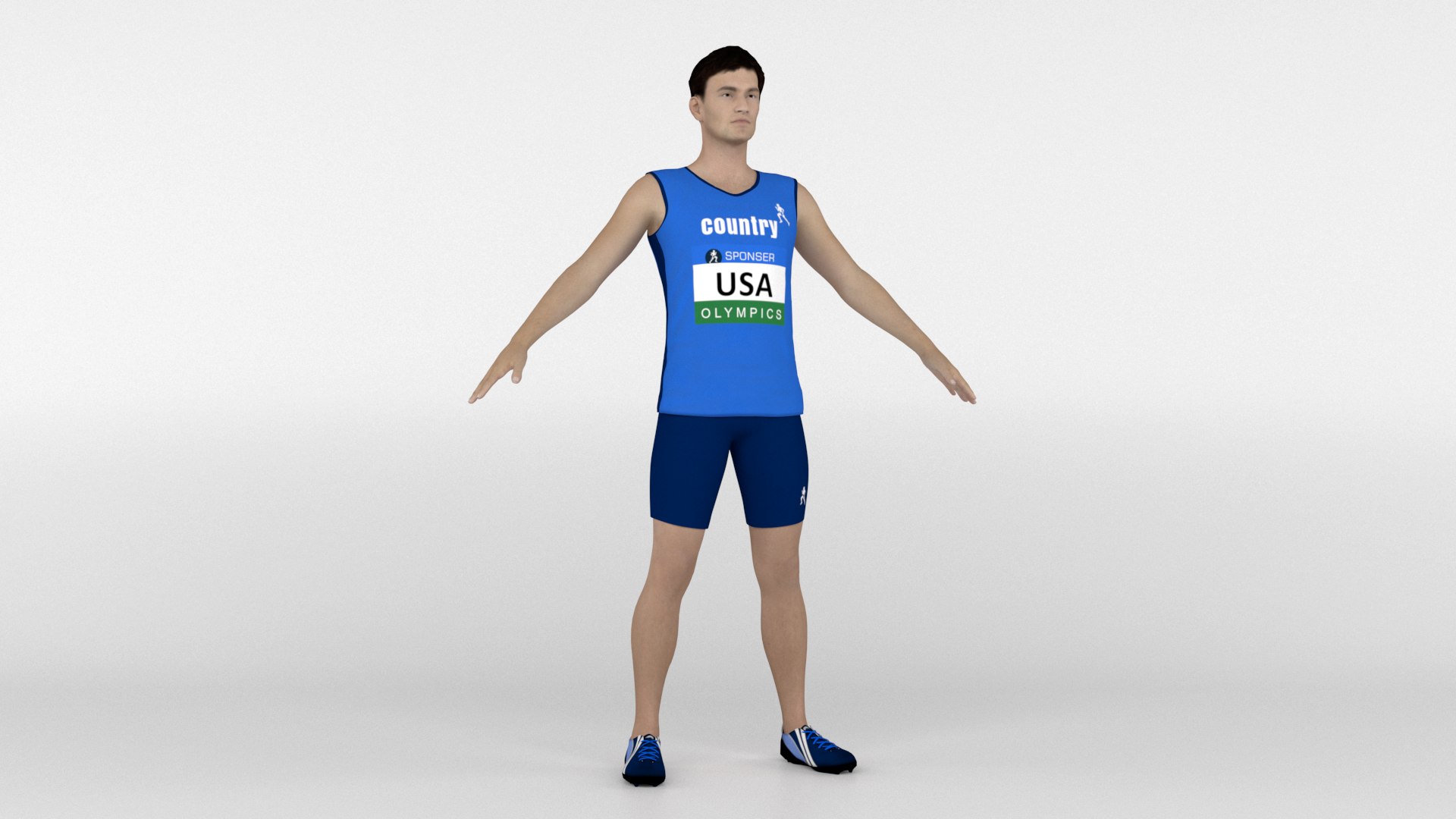 3D Athletic Runners 4 In 1 - TurboSquid 2323073