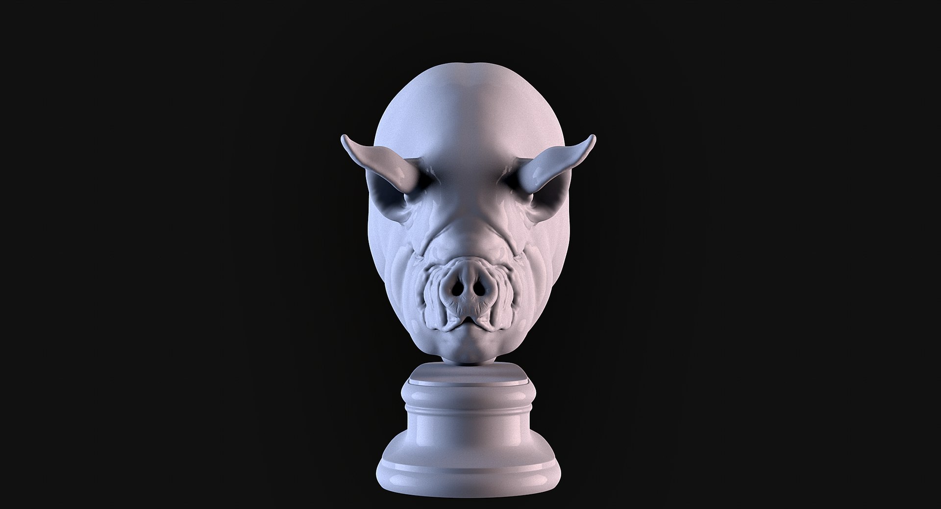 Middle White Pig Head 3D Model - TurboSquid 1973781