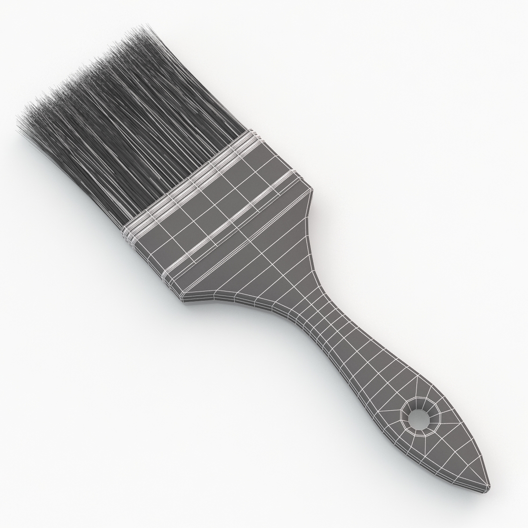 3d paint brush model