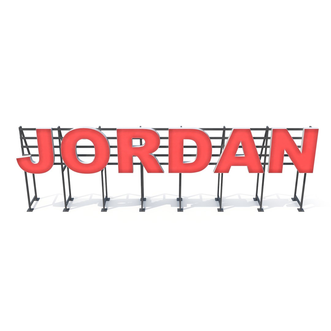 3D Country Sign Jordan - TurboSquid 1804924
