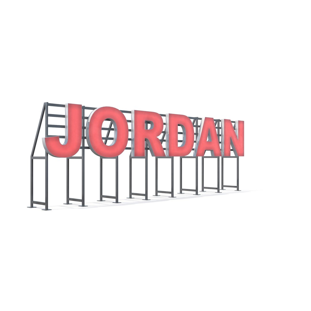 3D Country Sign Jordan - TurboSquid 1804924