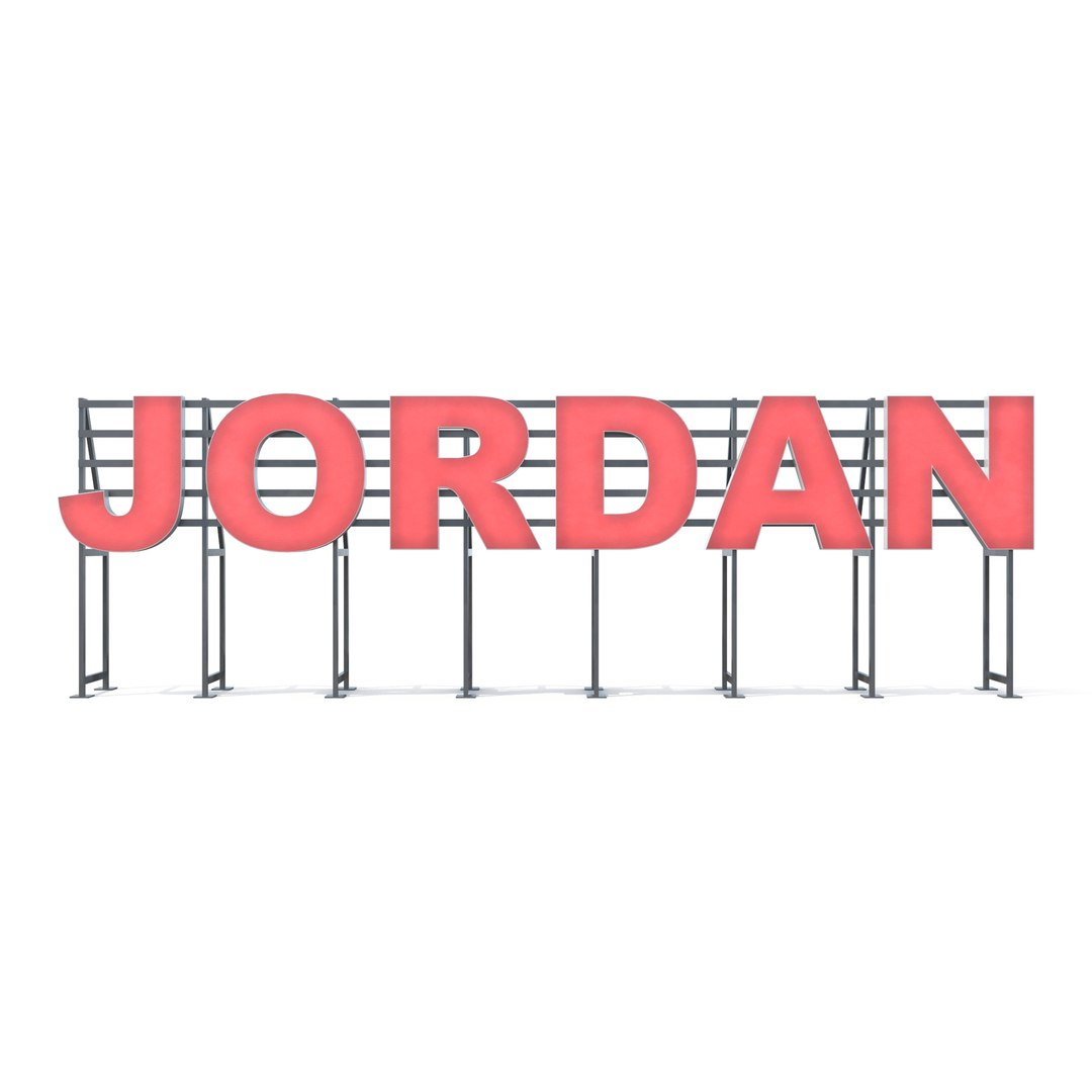 3D Country Sign Jordan - TurboSquid 1804924