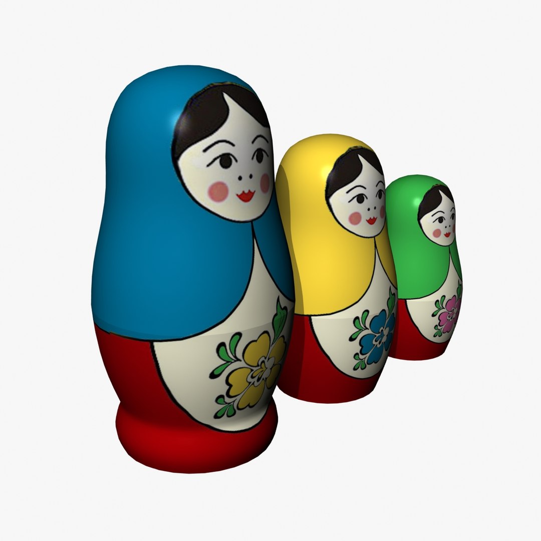3d Model Russian Nested Dolls