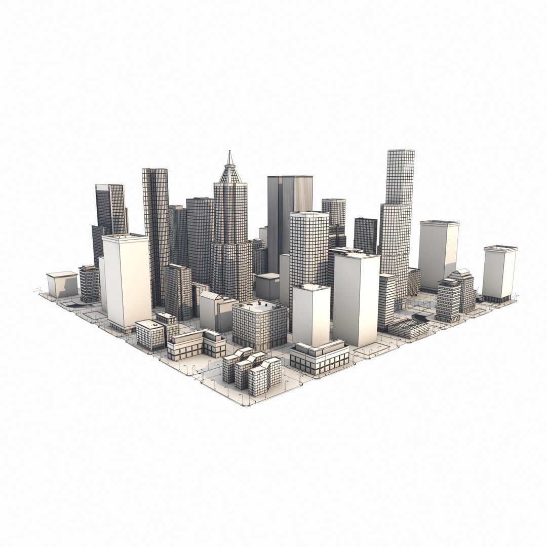 City skyscrapers buildings model - TurboSquid 1304112