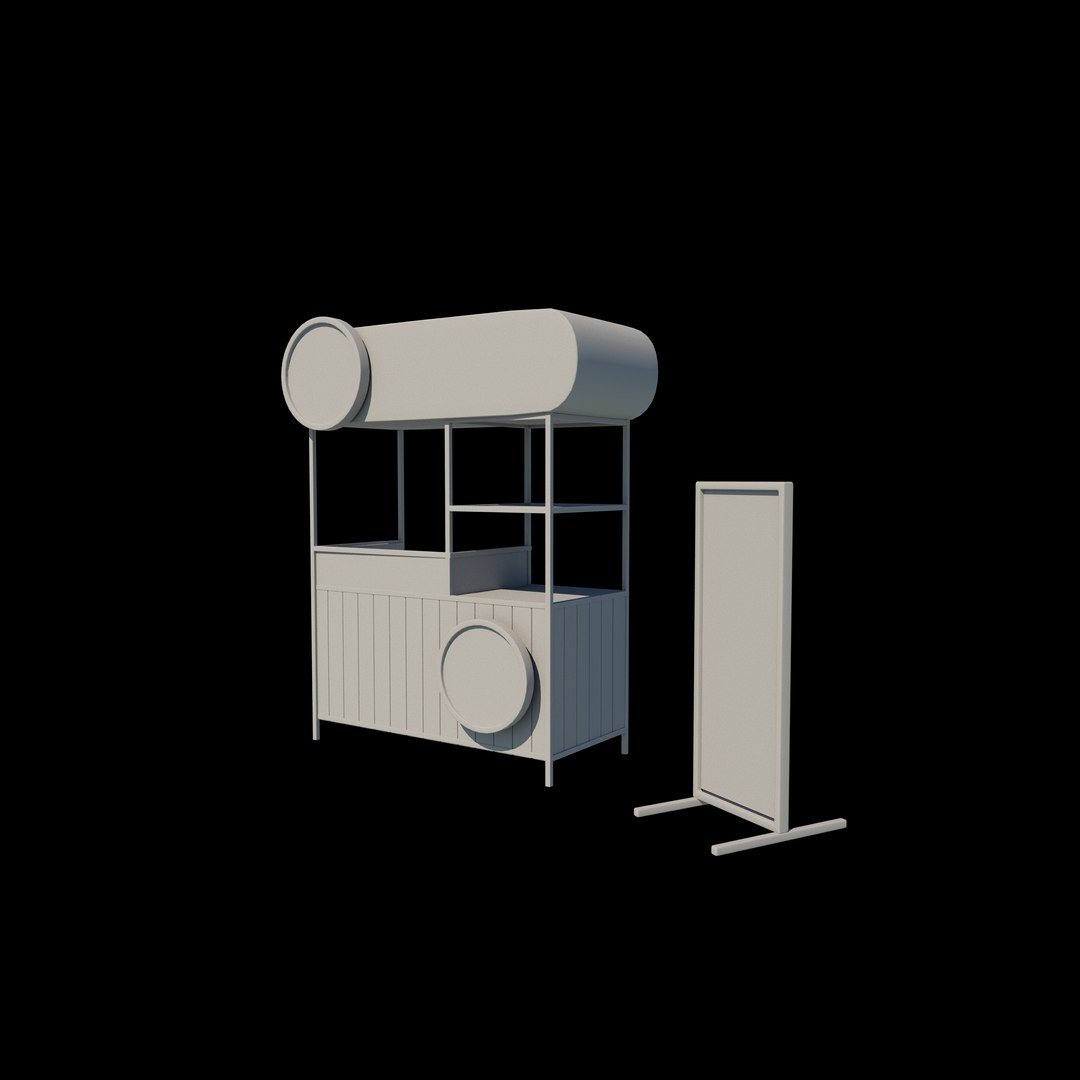 3D Street Food Stand 3D Model Model - TurboSquid 2331959