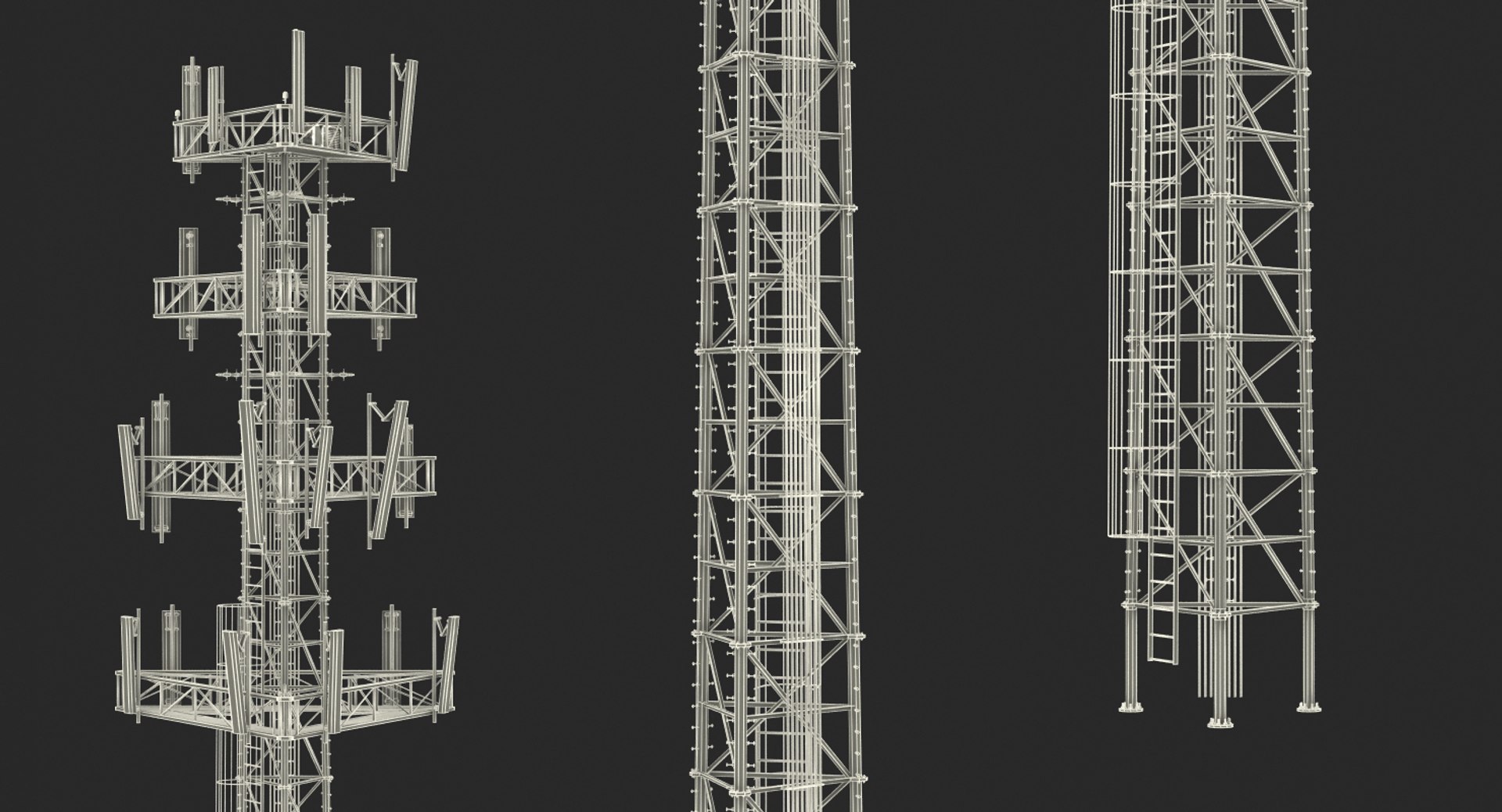 Cell Phone Tower 2 3D Model - TurboSquid 1408783