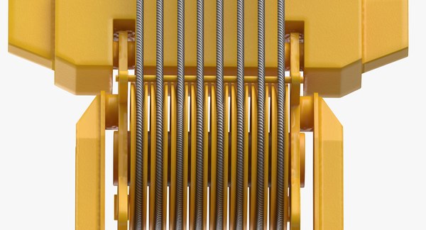 Crane spool connector yellow 3D model - TurboSquid 1684667