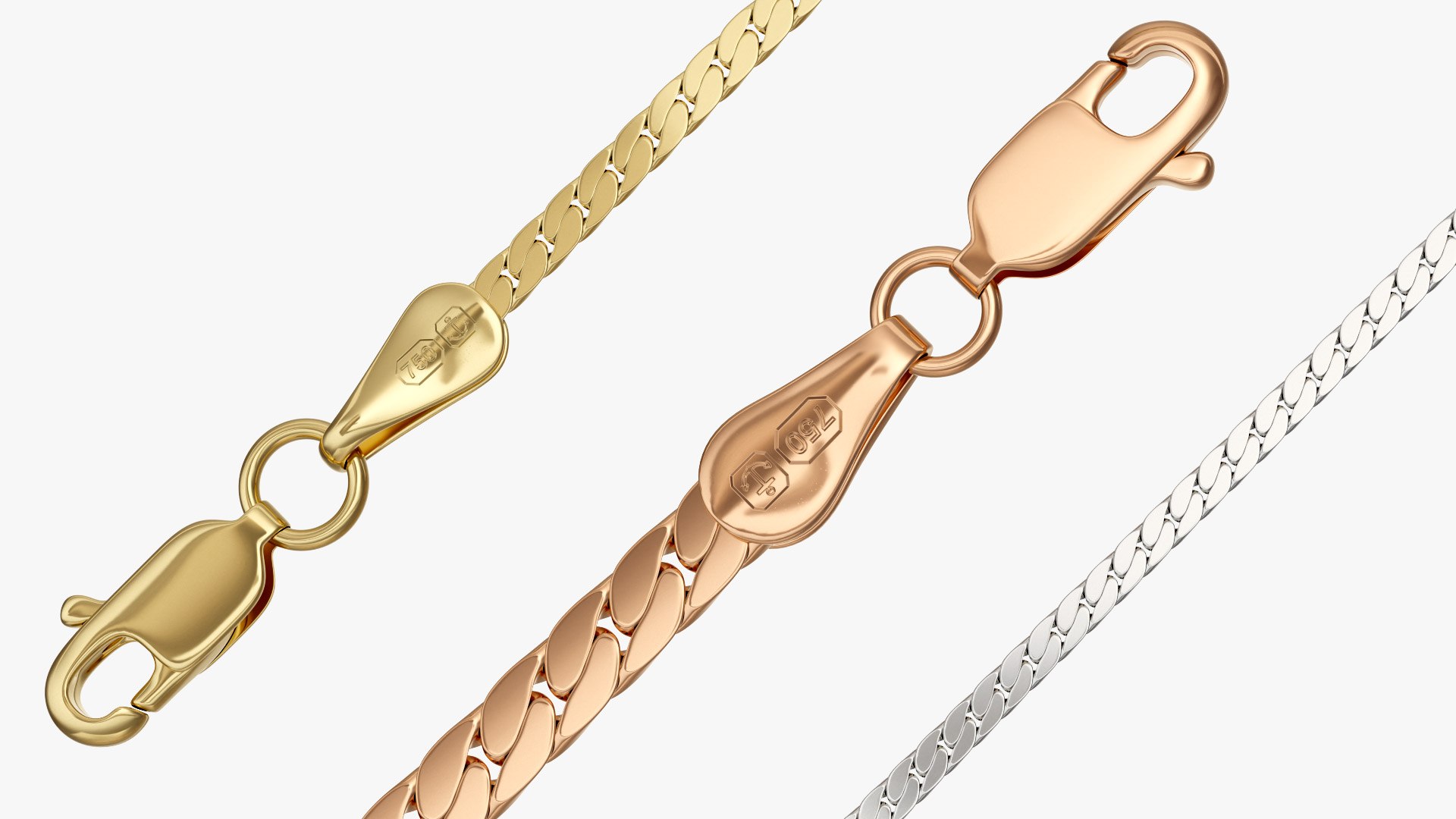 Parigina Faceted Chain CH013 3D Model - TurboSquid 1754980