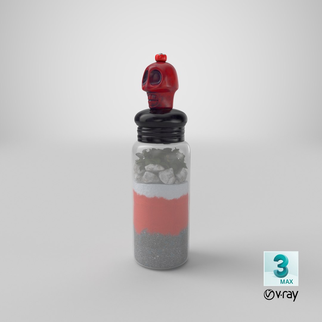 voodoo spirit bottle 03 3d max