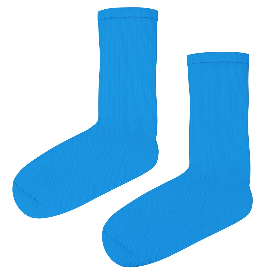 3D Socks Pair- Flattened- 3D Model Ready To Render Inside 3dsMax And ...