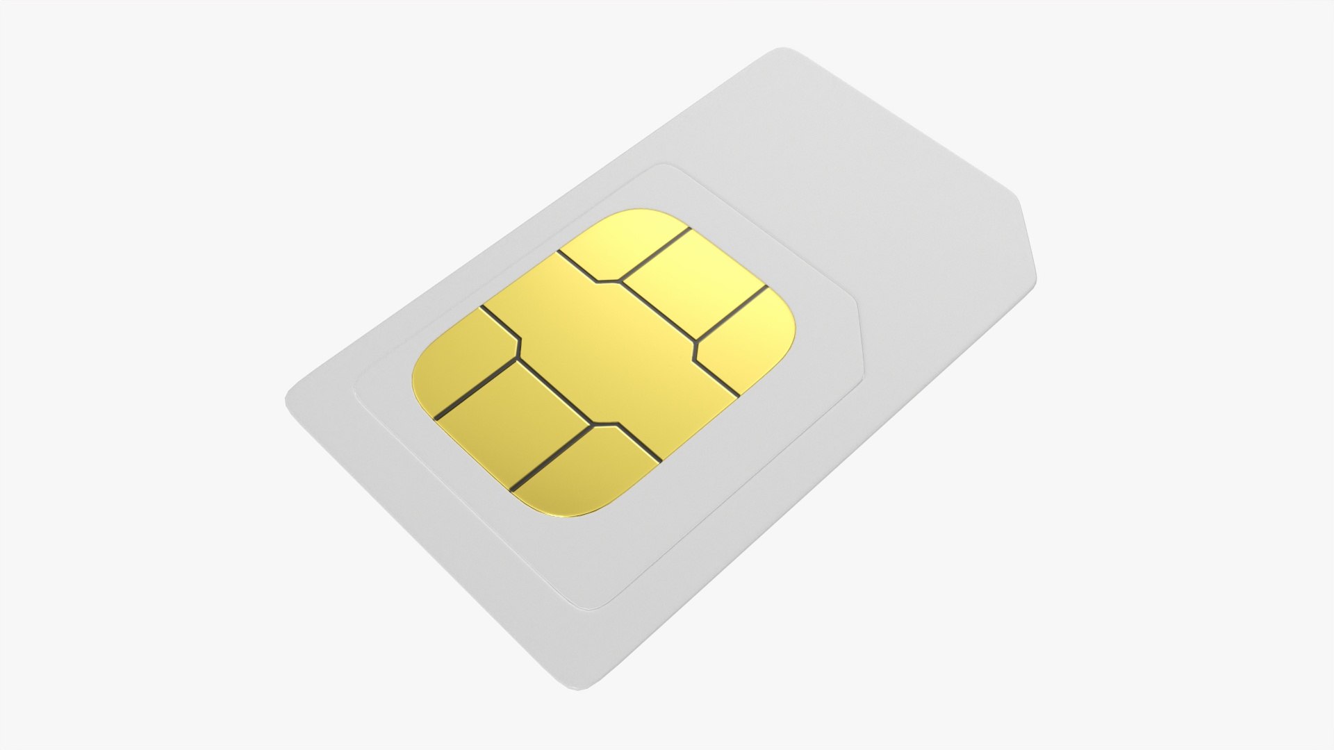 Card Mobile Sim 3D Model - TurboSquid 1697647