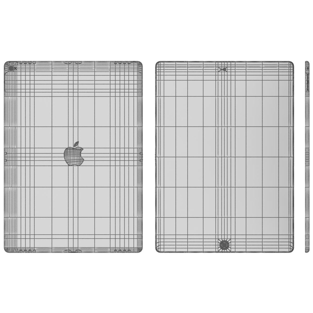 3d apple ipad pro colours model