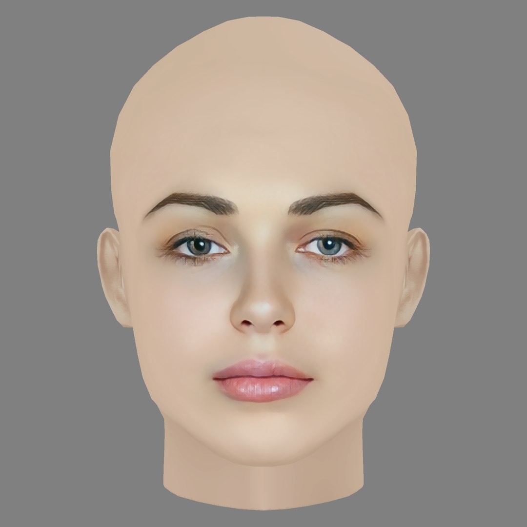 Sofya Sinitsyna Head - No Hair - Low Poly Head For Game Model - TurboSquid 2357685