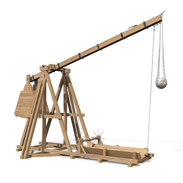 medieval trebuchet 3d model