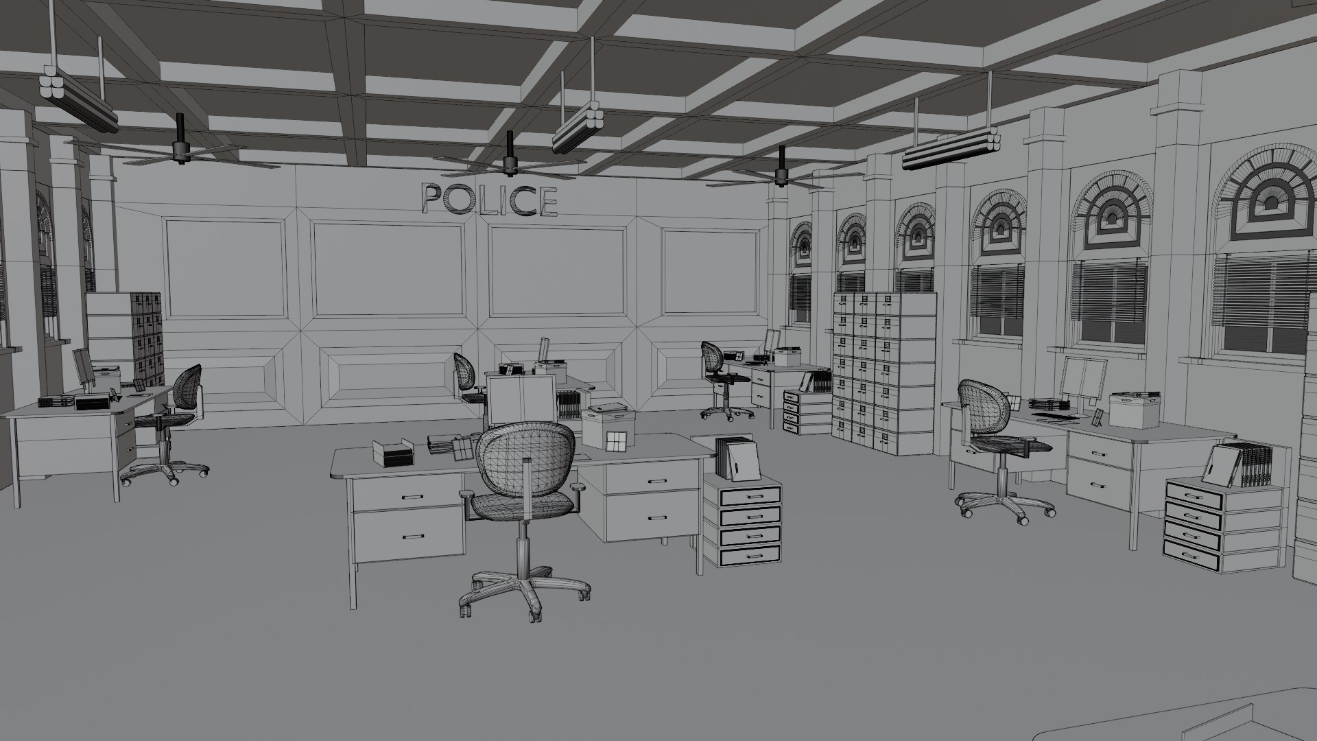 3D Model Police Station - TurboSquid 2158044