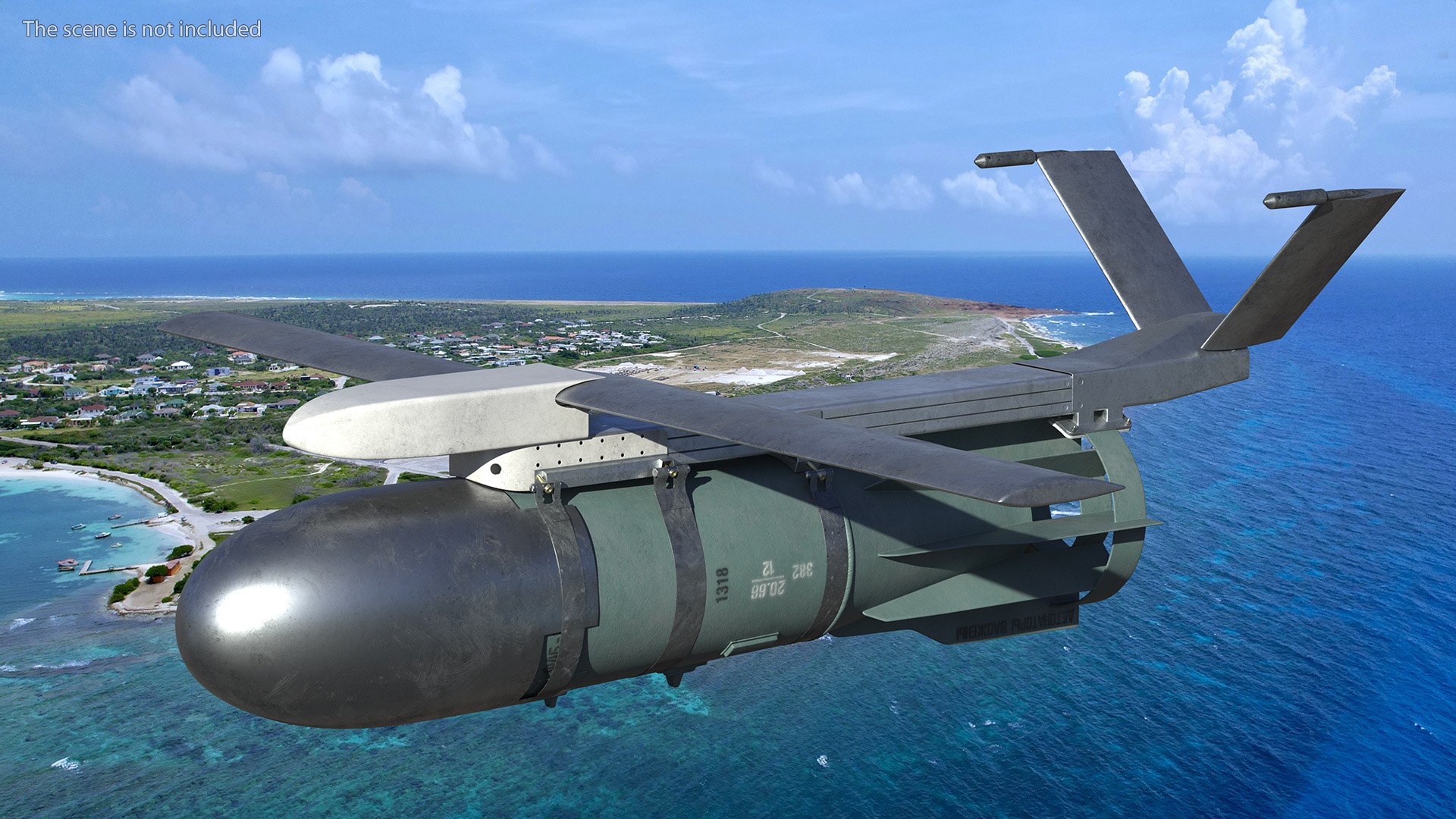 3D Model Russian FAB 1500 Air Bomb With UMPK - TurboSquid 2220865