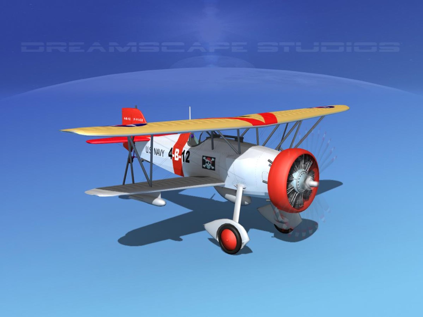 3d curtiss fighter navy goshawk