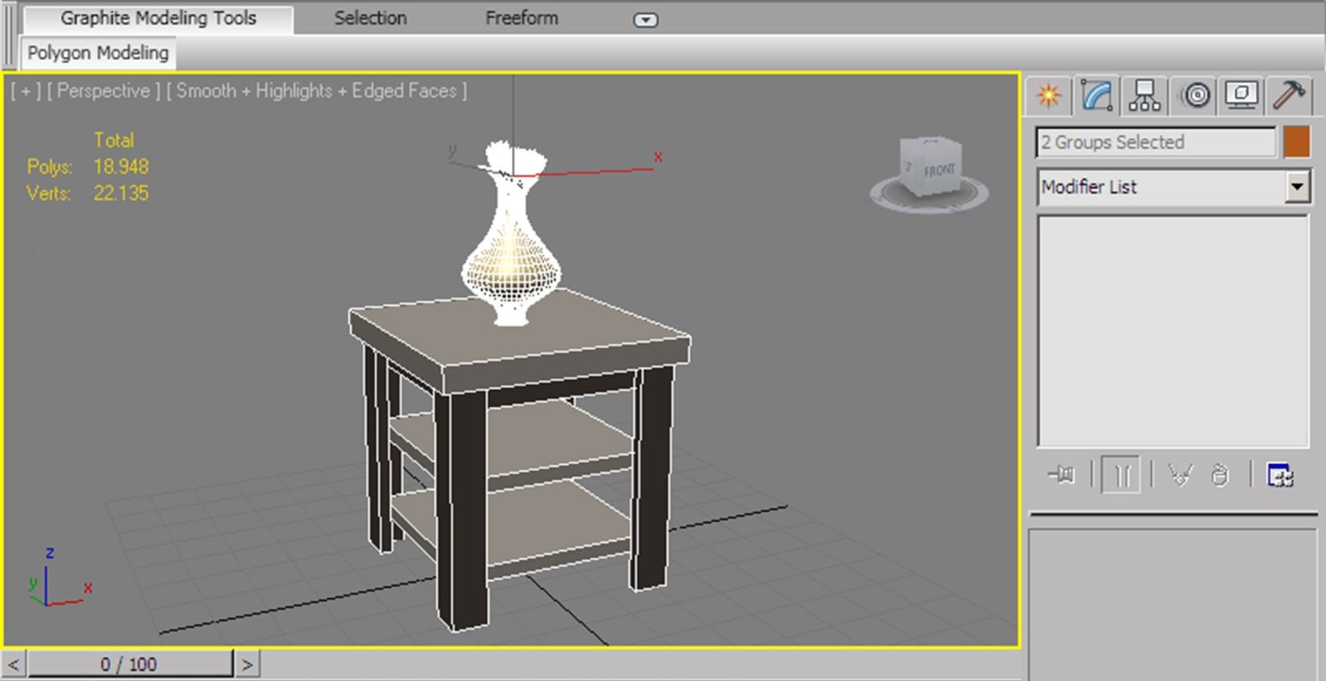 3d Table Trestle Model
