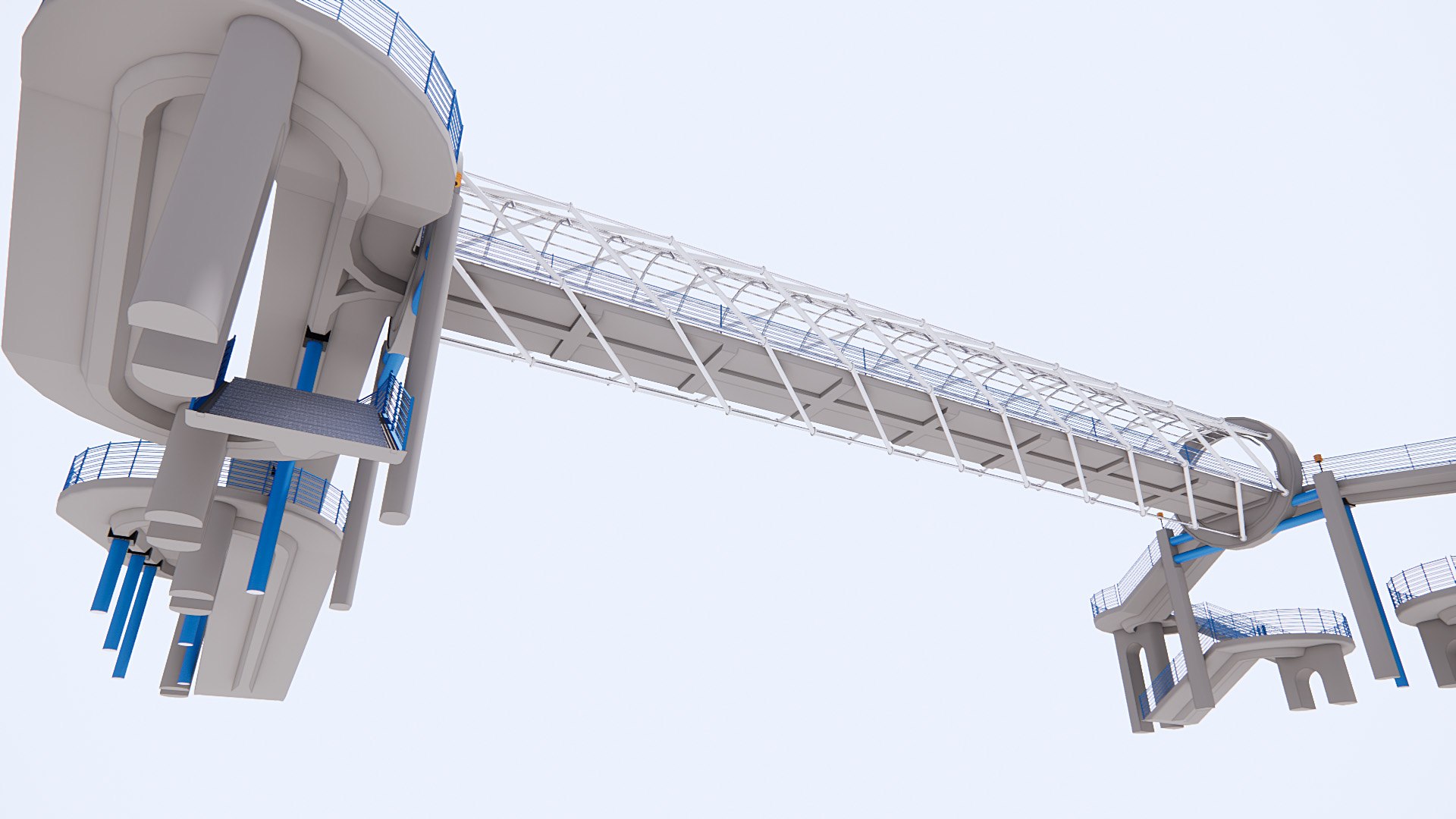 3D Model Pedestrian Bridge Street 3d Model - TurboSquid 2220090