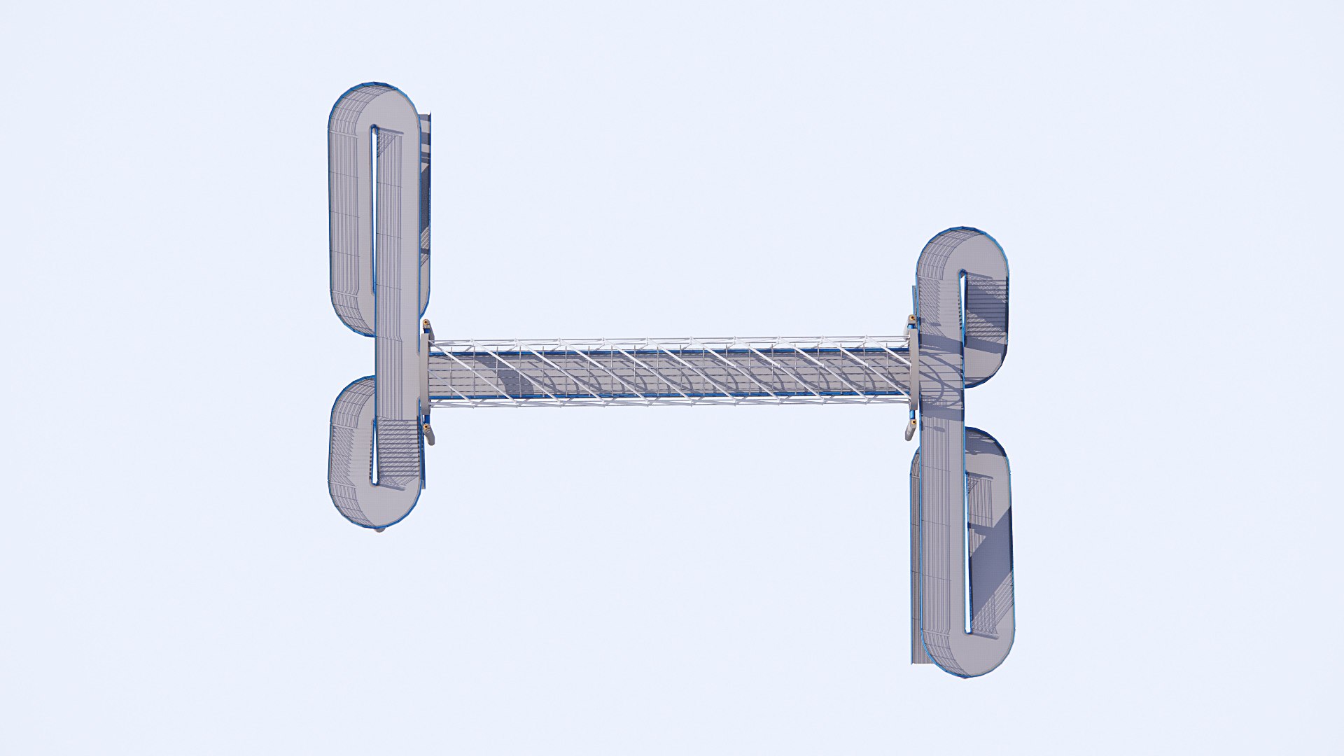 3D Model Pedestrian Bridge Street 3d Model - TurboSquid 2220090