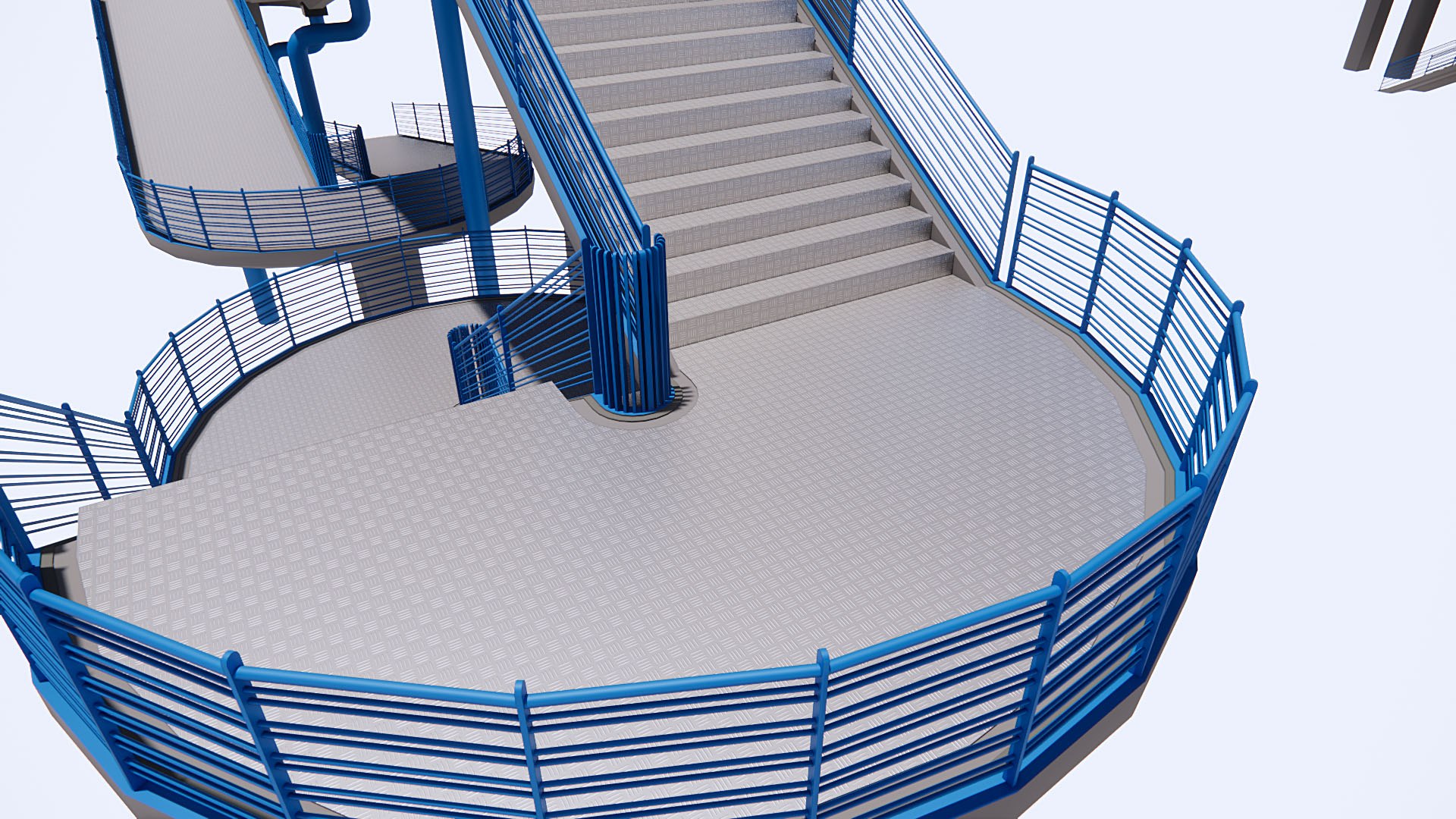 3D Model Pedestrian Bridge Street 3d Model - TurboSquid 2220090