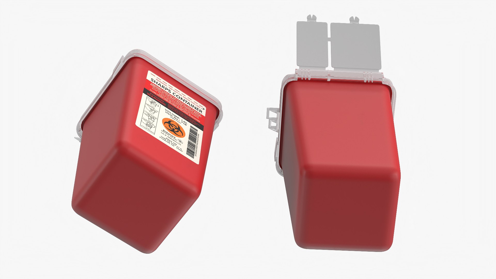 Laboratory Sharps Container Open 3D Model - TurboSquid 2322891