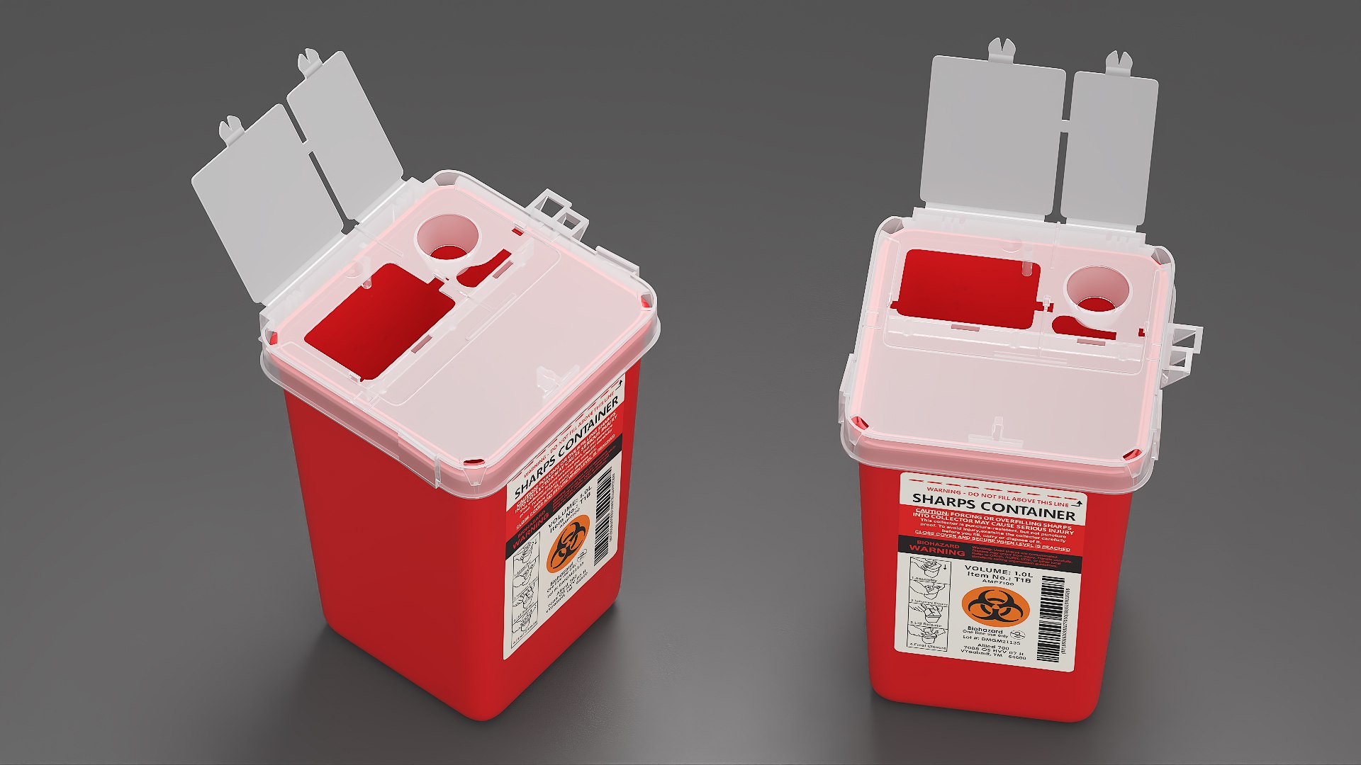 Laboratory Sharps Container Open 3D Model - TurboSquid 2322891