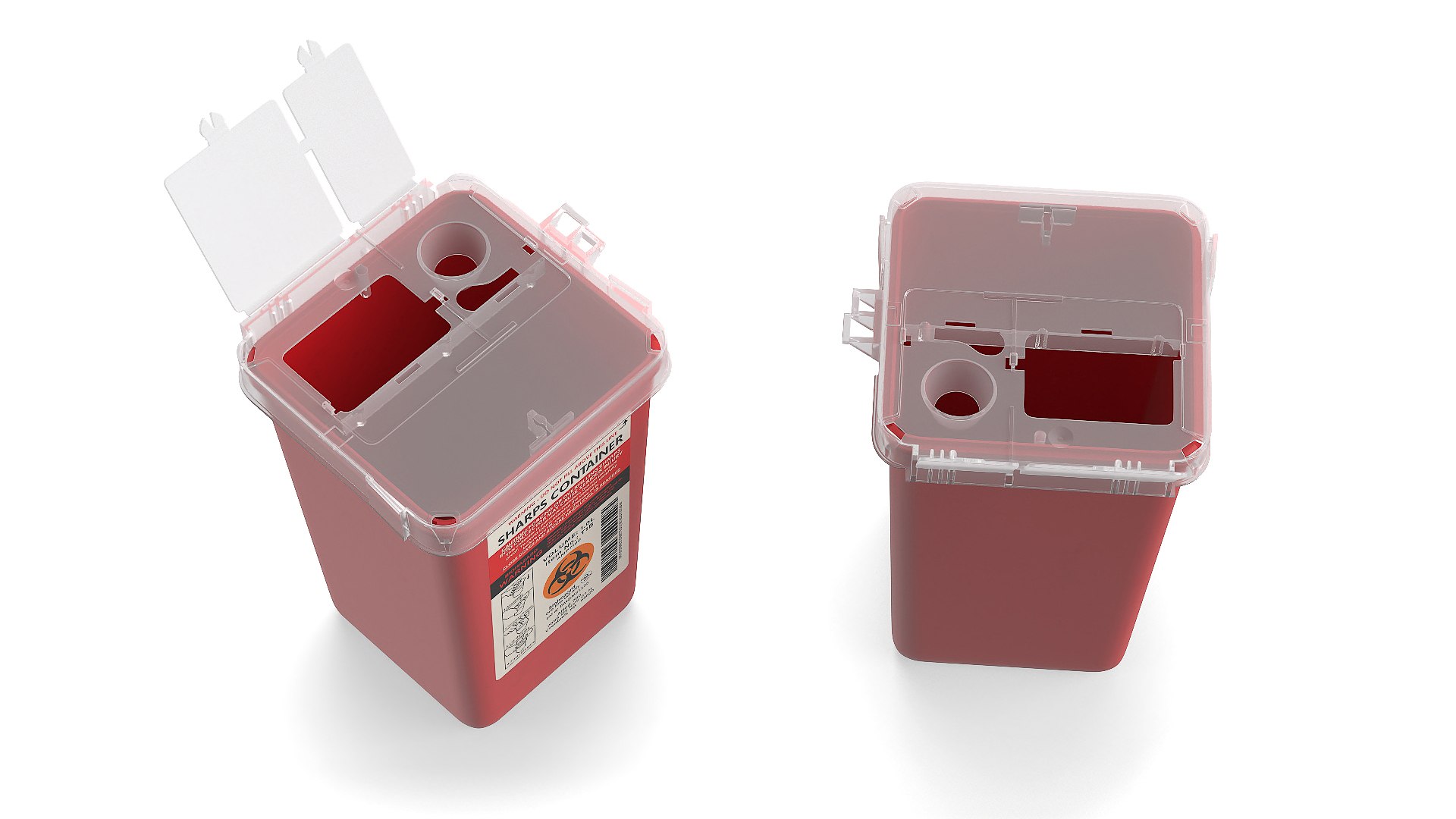 Laboratory Sharps Container Open 3D Model - TurboSquid 2322891