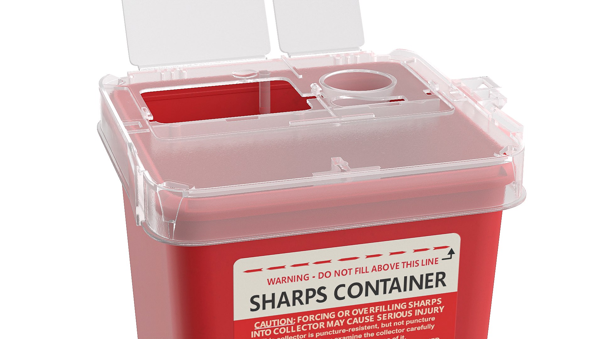 Laboratory Sharps Container Open 3D Model - TurboSquid 2322891