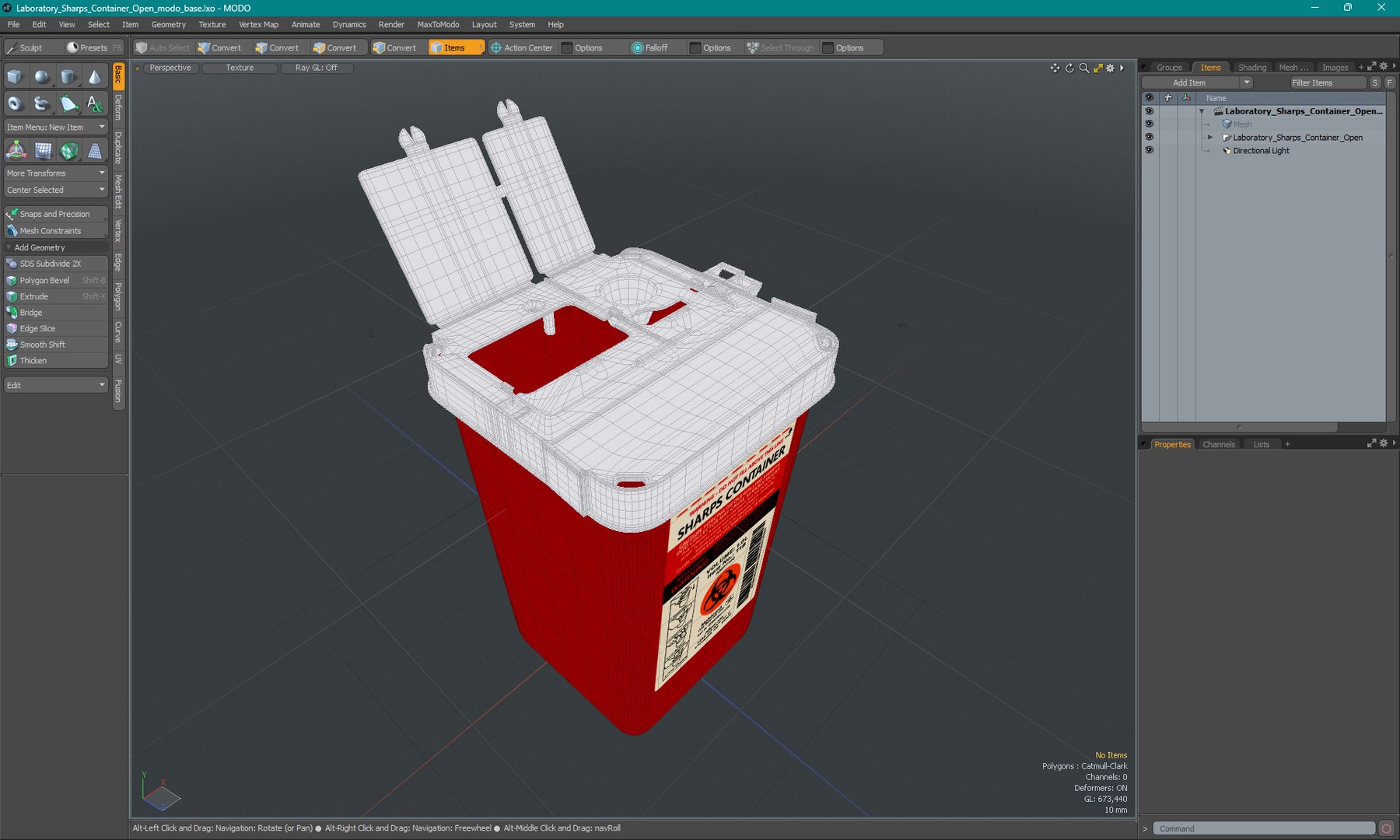 Laboratory Sharps Container Open 3D Model - TurboSquid 2322891
