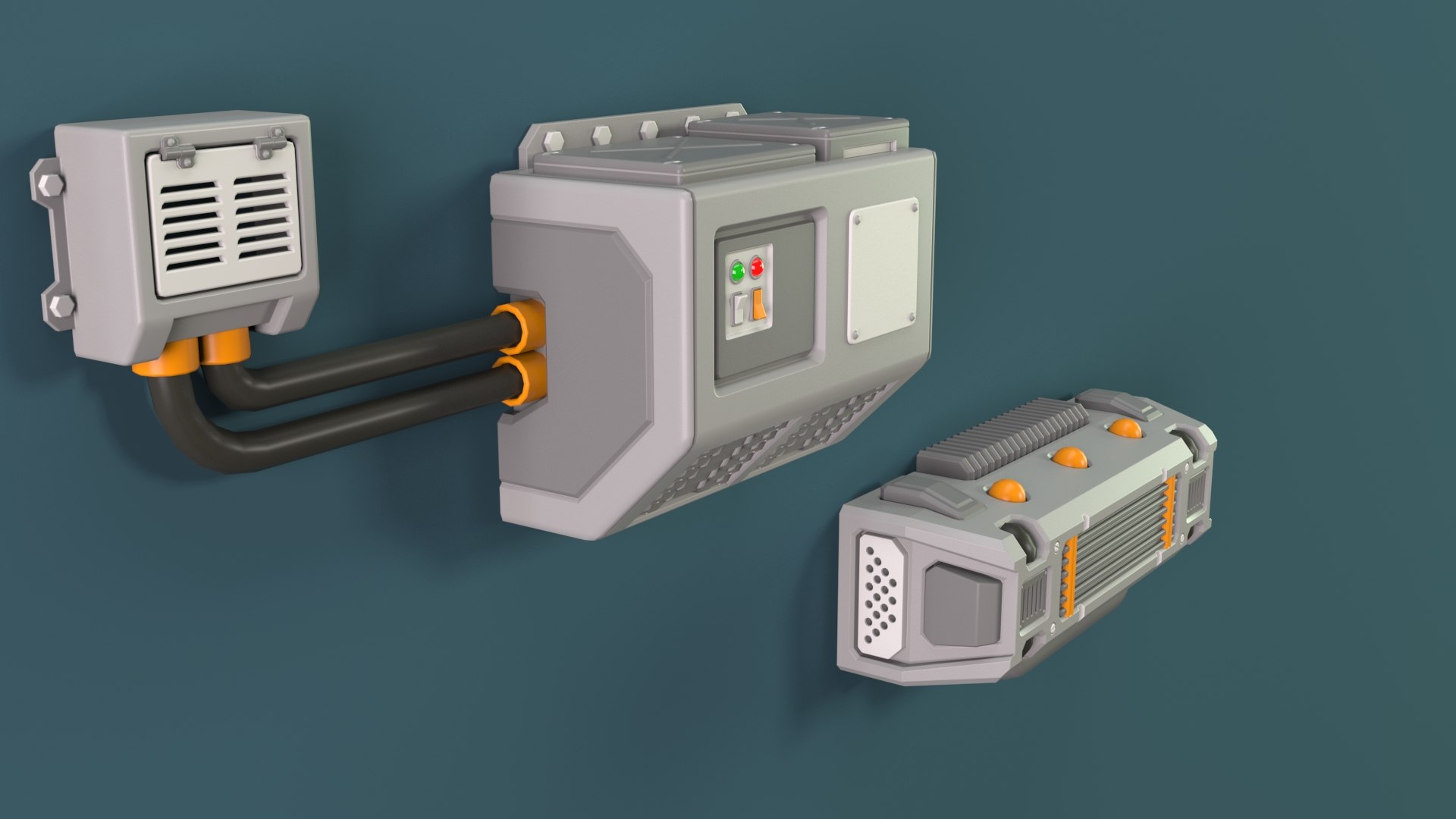 Wall Electric Props 2 - 20 Pieces 3D Model - TurboSquid 2231729