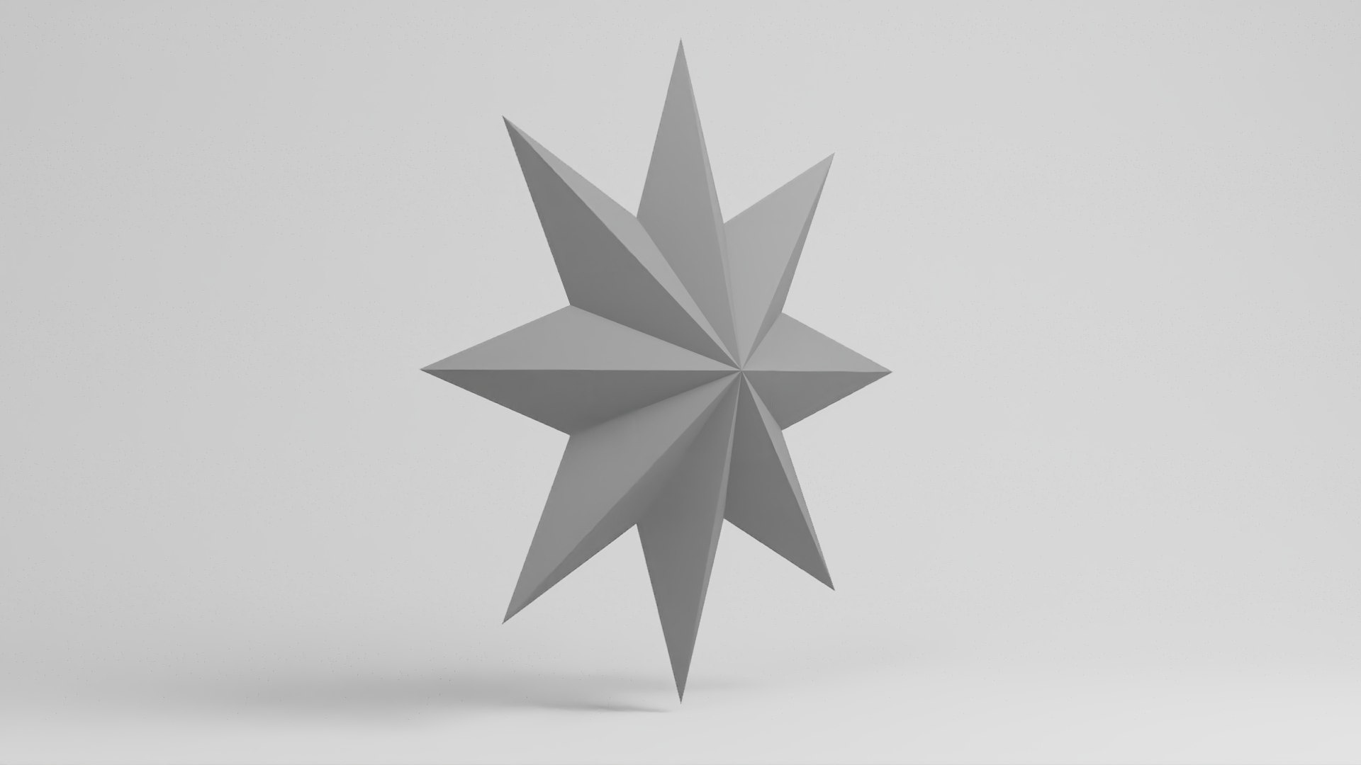 3D Star simple 8 pointed cartoon icon symbol - TurboSquid 2178431