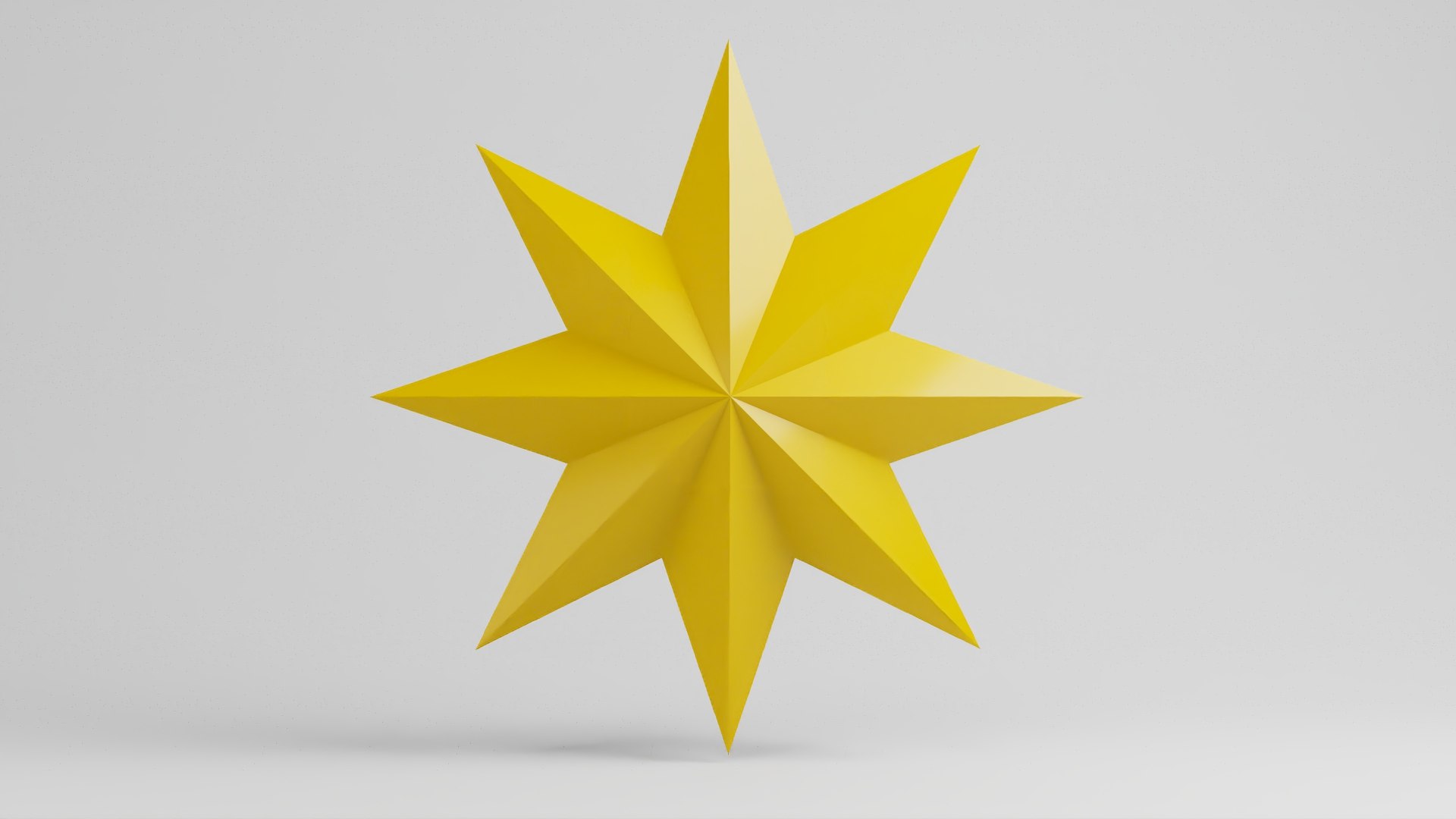 3D Star simple 8 pointed cartoon icon symbol - TurboSquid 2178431