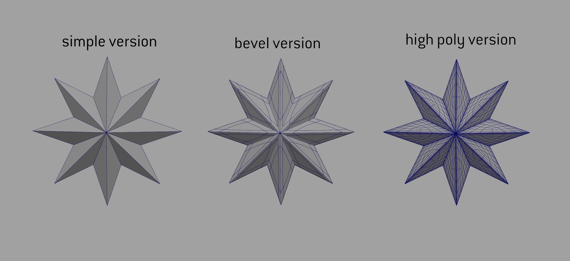 3D Star simple 8 pointed cartoon icon symbol - TurboSquid 2178431