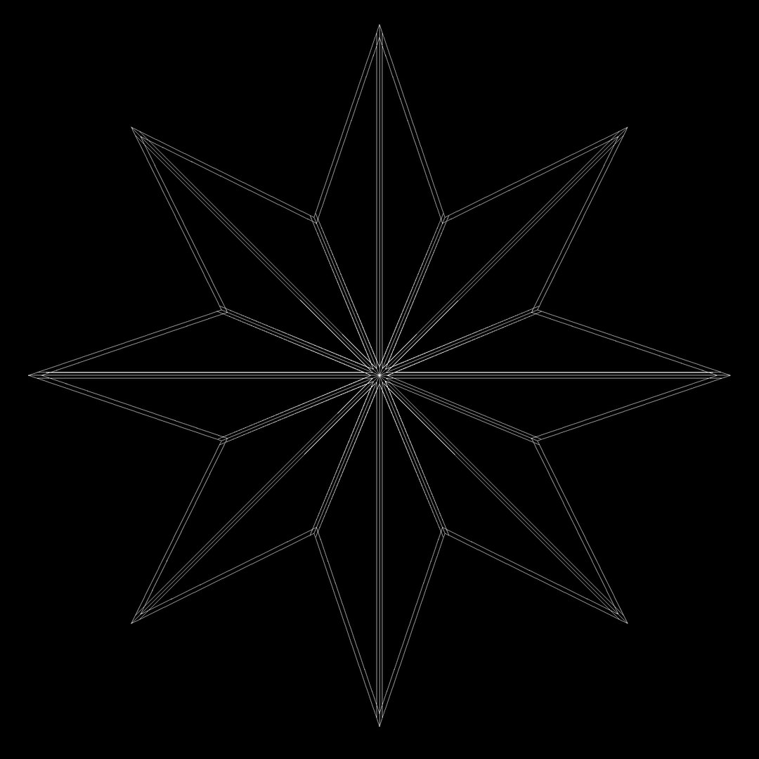 3D Star simple 8 pointed cartoon icon symbol - TurboSquid 2178431